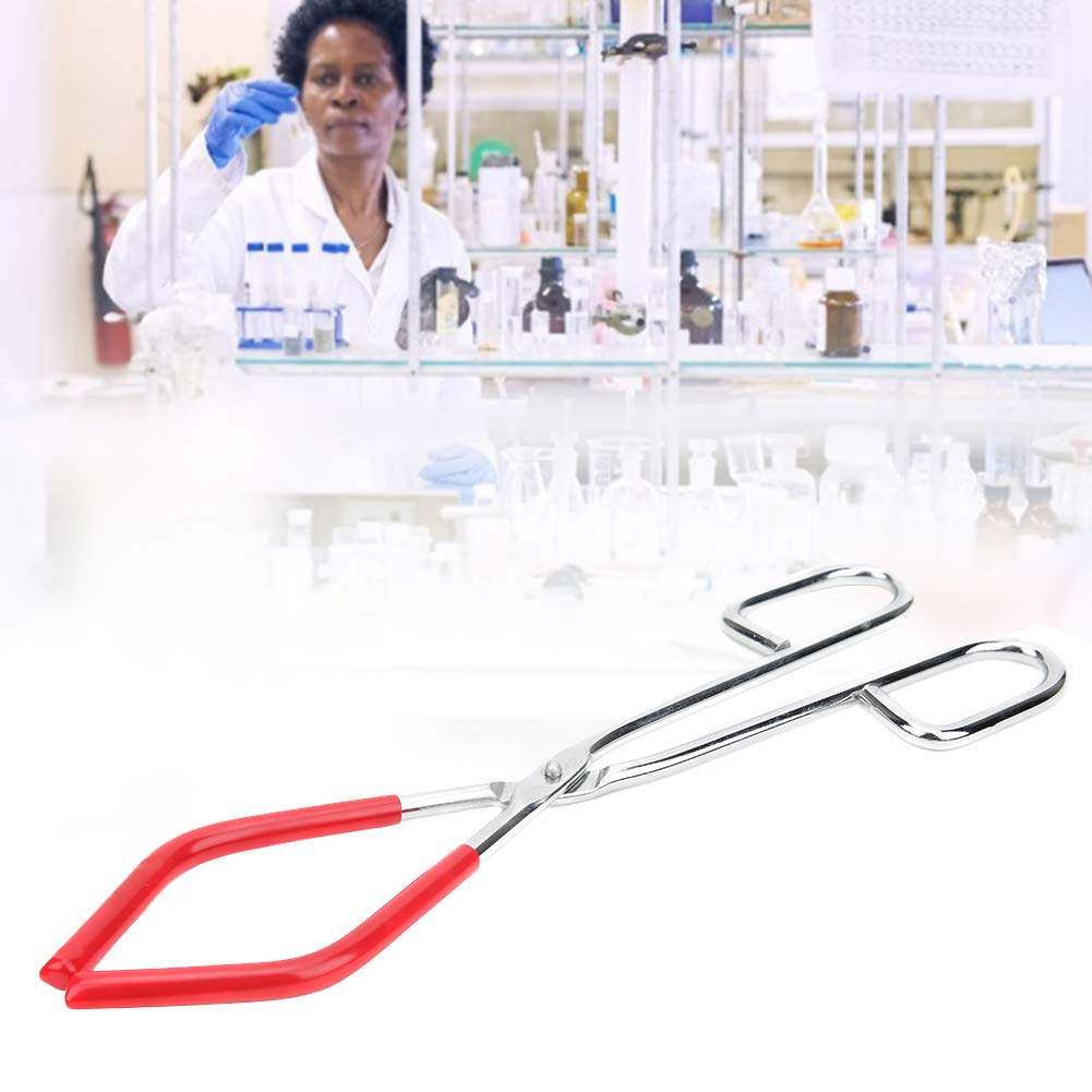 2 PCS Laboratory Cup Beaker Clip Pliers Tool Steel Flask Beaker Clip Chemical Beaker Tongs Teaching Instrument, Chemistry Clamp Accessory for Laboratory High Polished Degree