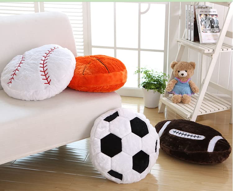 XIZHI 22" Rugby Plush Pillow Fluffy Durable Stuffed Football Throw Pillow Ball Sports,Ball Pillow Soft Durable Sports Toy Sofa Room Decoration Soft Sports Toy Gift (Brown)