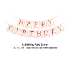 29th Birthday Party Decorations for Women Rose Gold Supplies Set with Last Year In My 20s Balloon Banner and Sash including 29 BDay Digit Balloons for Her