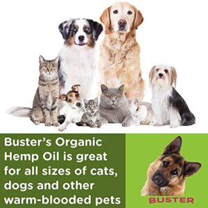 K2xLabs Buster's Large 60ml Bottle, 2mth Supply, Organic Hemp Oil for Dogs and Pets, 555,000 Max Potency, Made in USA - Miracle Formula, Perfectly Balanced Omega 3, 6, 9 - Joint Relief, Calming