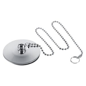 bath tub stopper with chain, stainless steel panel thickened kitchen sink solid metal plug waste drain cover