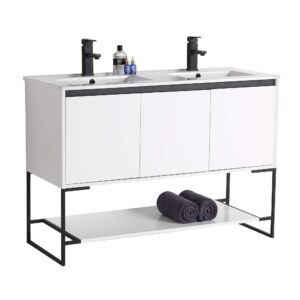 fine fixtures 24 inch bathroom vanity with sink - modern knob free design, elegant space-saving solution for your bathroom - durable, bathroom vanities for a contemporary look - urbania collection