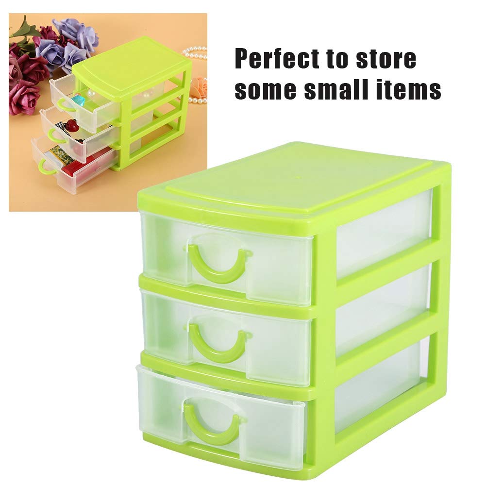 Mxtech 3 Layers Convenient Drawer Storage Organizer, Storage Box(3 Layers of Green)