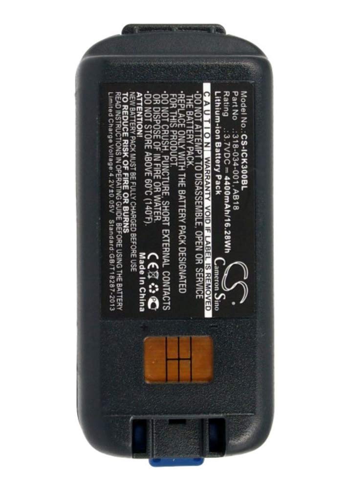 Replacement for Intermec 318-033-001 Battery - Fully Compatible with CK3, CK3X, CK3N1, CK3C, AB17, 318-034-001, AB18, CK30AL, CK3A, CK3AL - (4400mAh Li-ion)