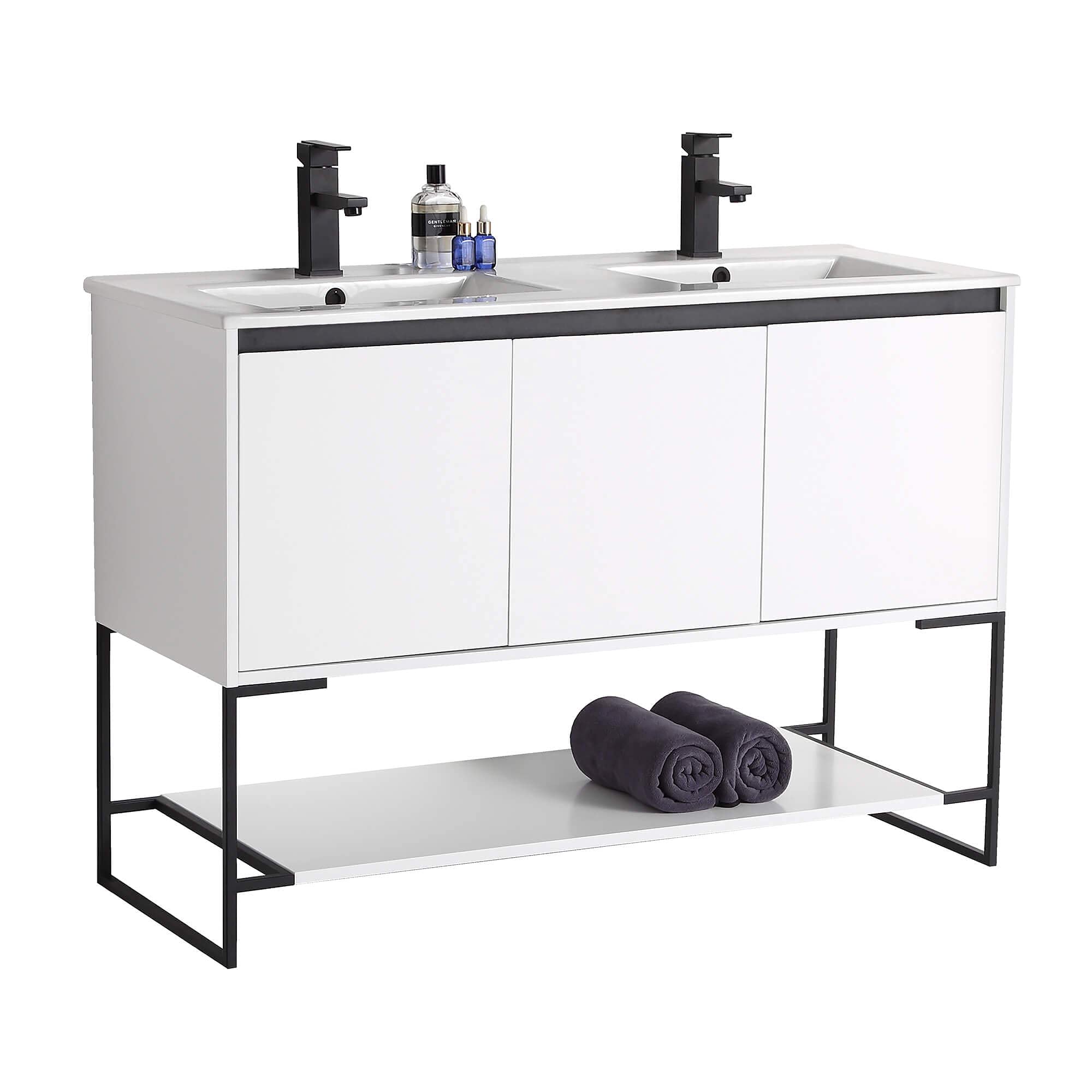 Fine Fixtures 24 Inch Bathroom Vanity with Sink - Modern Knob Free Design, Elegant Space-Saving Solution for Your Bathroom - Durable, Bathroom Vanities for a Contemporary Look - Urbania Collection