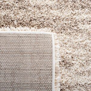 SAFAVIEH Hudson Shag Collection Area Rug - 9' x 12', Ivory & Beige, Modern Design, Non-Shedding & Easy Care, 2-inch Thick Ideal for High Traffic Areas in Living Room, Bedroom (SGH206B)