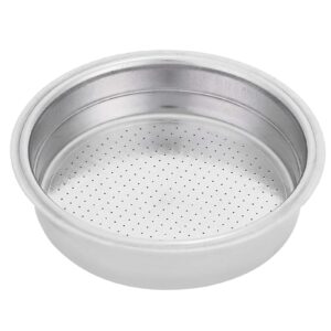 double layer stainless steel ultrafine coffee filter basket, 51mm pressurized porous filter strainer, coffee machine replacement accessories silver (for single cup)