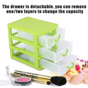 Mxtech 3 Layers Convenient Drawer Storage Organizer, Storage Box(3 Layers of Green)