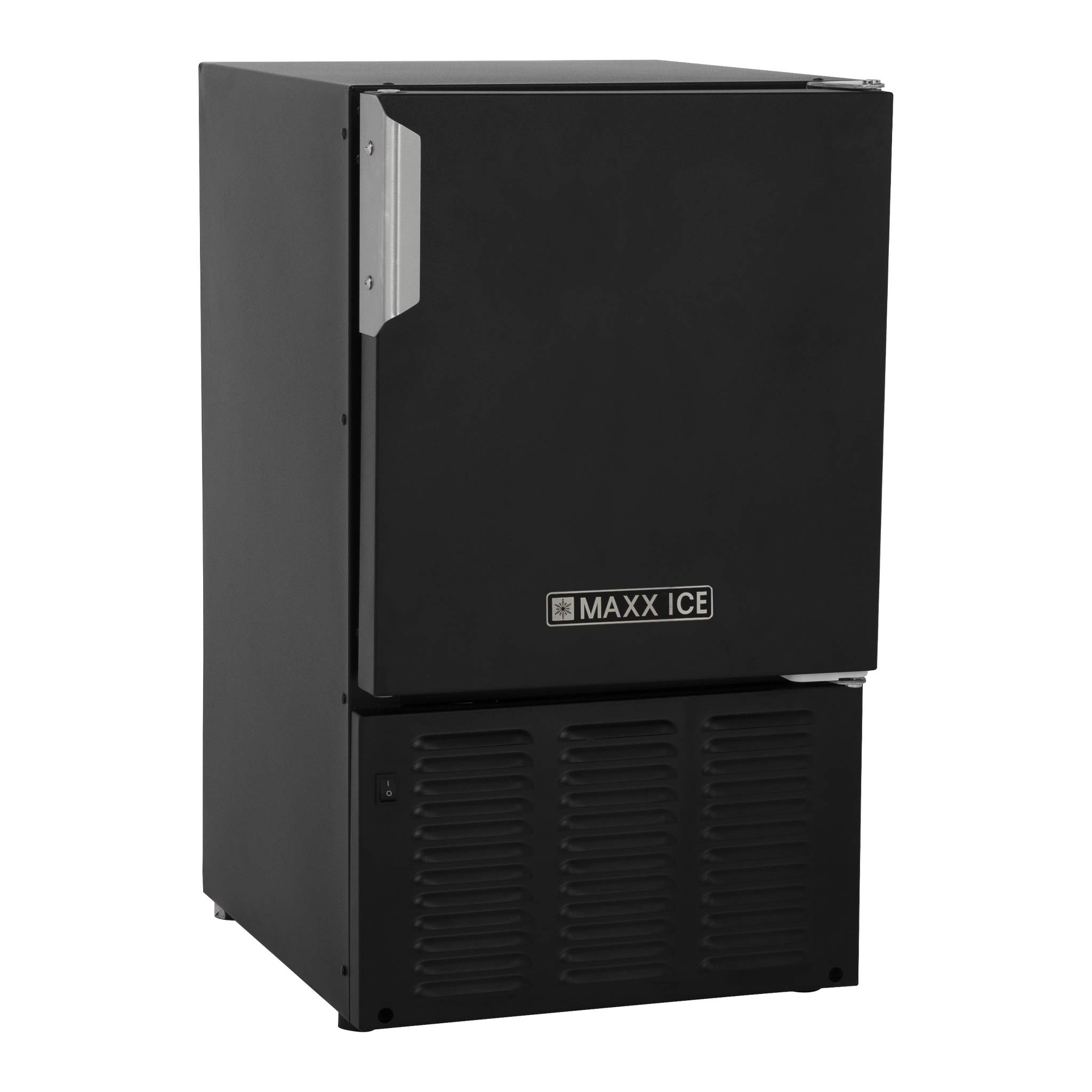 Maxx Ice MMAR25B Compact Marine Ice Machine/Boat and RV Ice Maker, 25 lbs, Long Crescent Cubes, Black