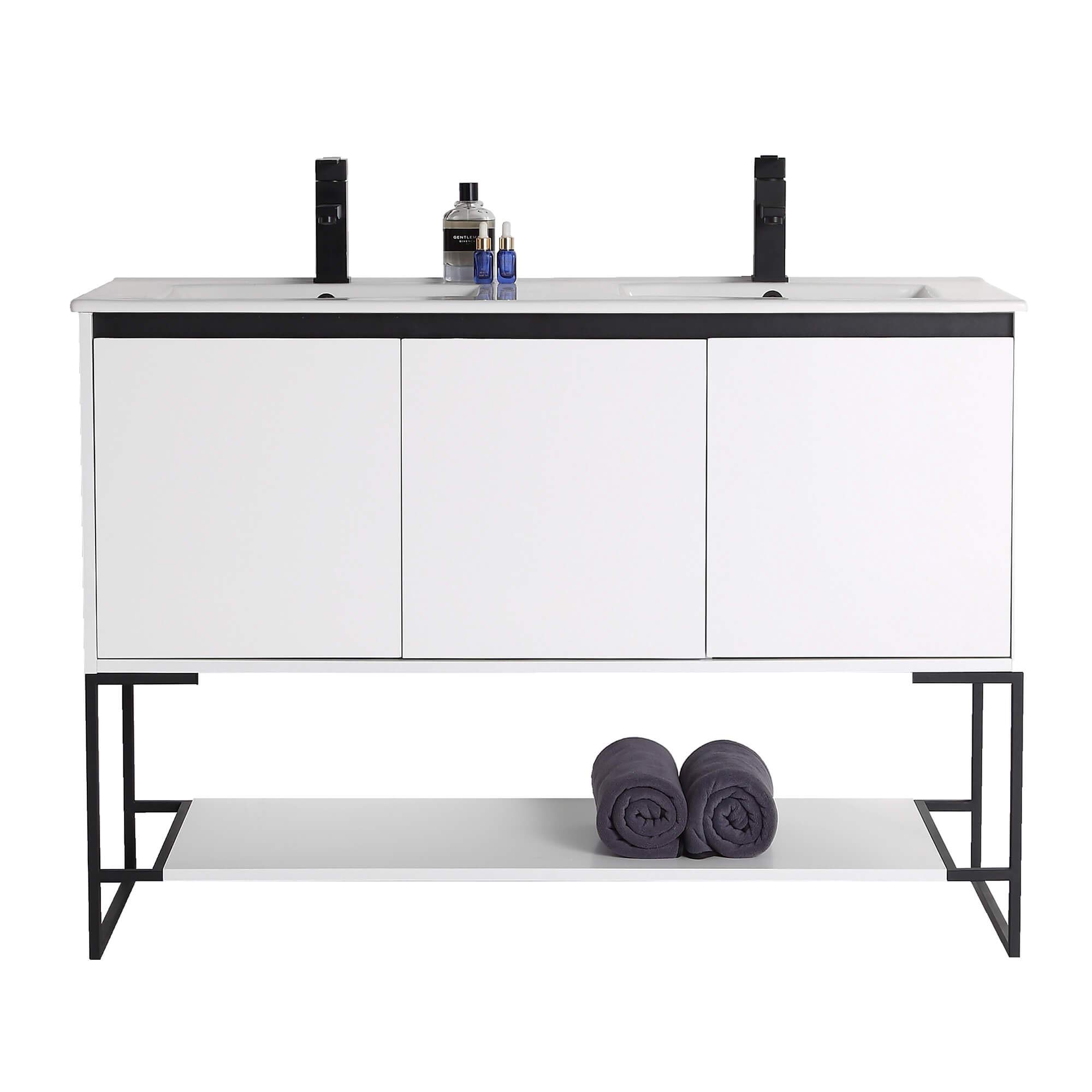 Fine Fixtures 24 Inch Bathroom Vanity with Sink - Modern Knob Free Design, Elegant Space-Saving Solution for Your Bathroom - Durable, Bathroom Vanities for a Contemporary Look - Urbania Collection