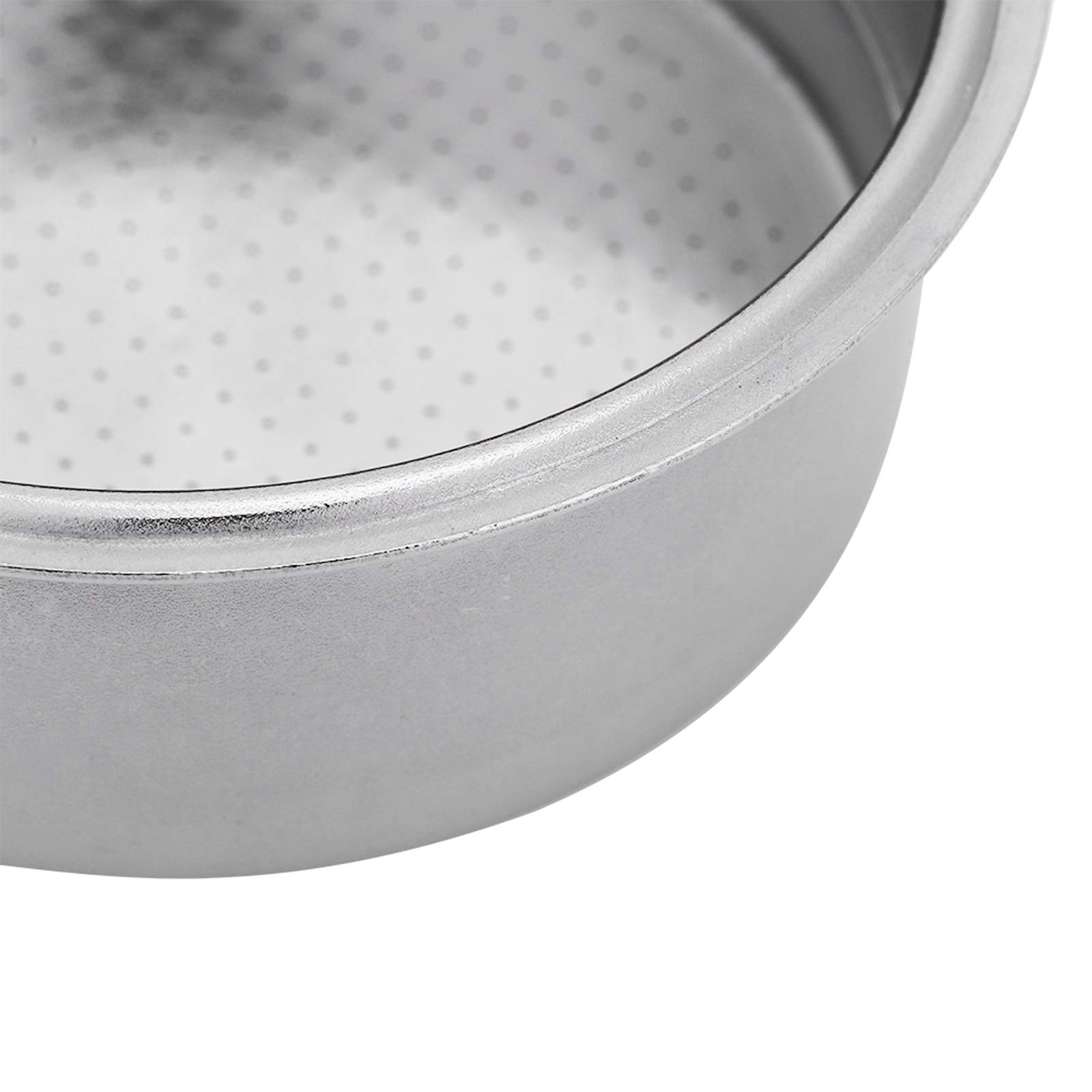 Double Layer Stainless Steel UltraFine Coffee Filter Basket, Double Cup Coffee 51mm Pressurized Porous Filter Strainer, Coffee Machine Replacement Accessories Silver