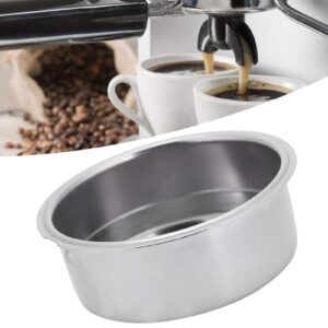 Double Layer Stainless Steel UltraFine Coffee Filter Basket, Double Cup Coffee 51mm Pressurized Porous Filter Strainer, Coffee Machine Replacement Accessories Silver