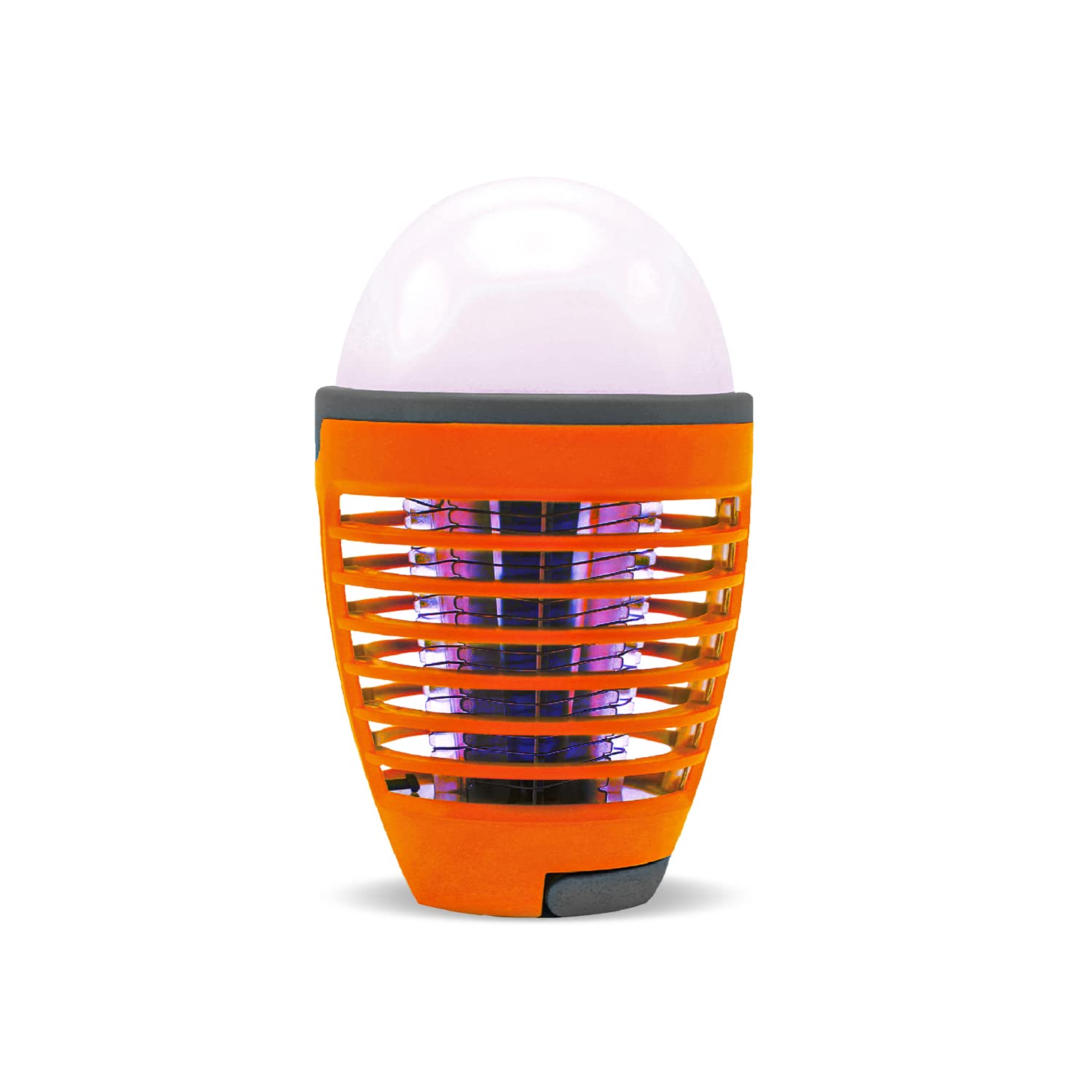 Himalayan Glow 2 in 1 Electric Bug Zapper Light Bulb, Outdoor Camping Lantern Rechargeable with Mosquito Zapper, Portable Waterproof, 1000 Volts, Orange