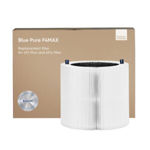 blueair blue pure 411i max and 411a max genuine replacement filter, blue pure f4max, fits blue pure 411i max and 411a max air purifier