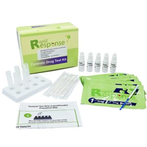 fentanyl test strip kit for liquid and powder substances - 5 test strips per kit - btnx rapid response forensic kit