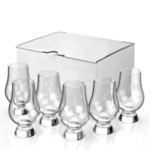 the wee glencairn crystal whiskey glass, miniature whisky tasting glass, set of 12