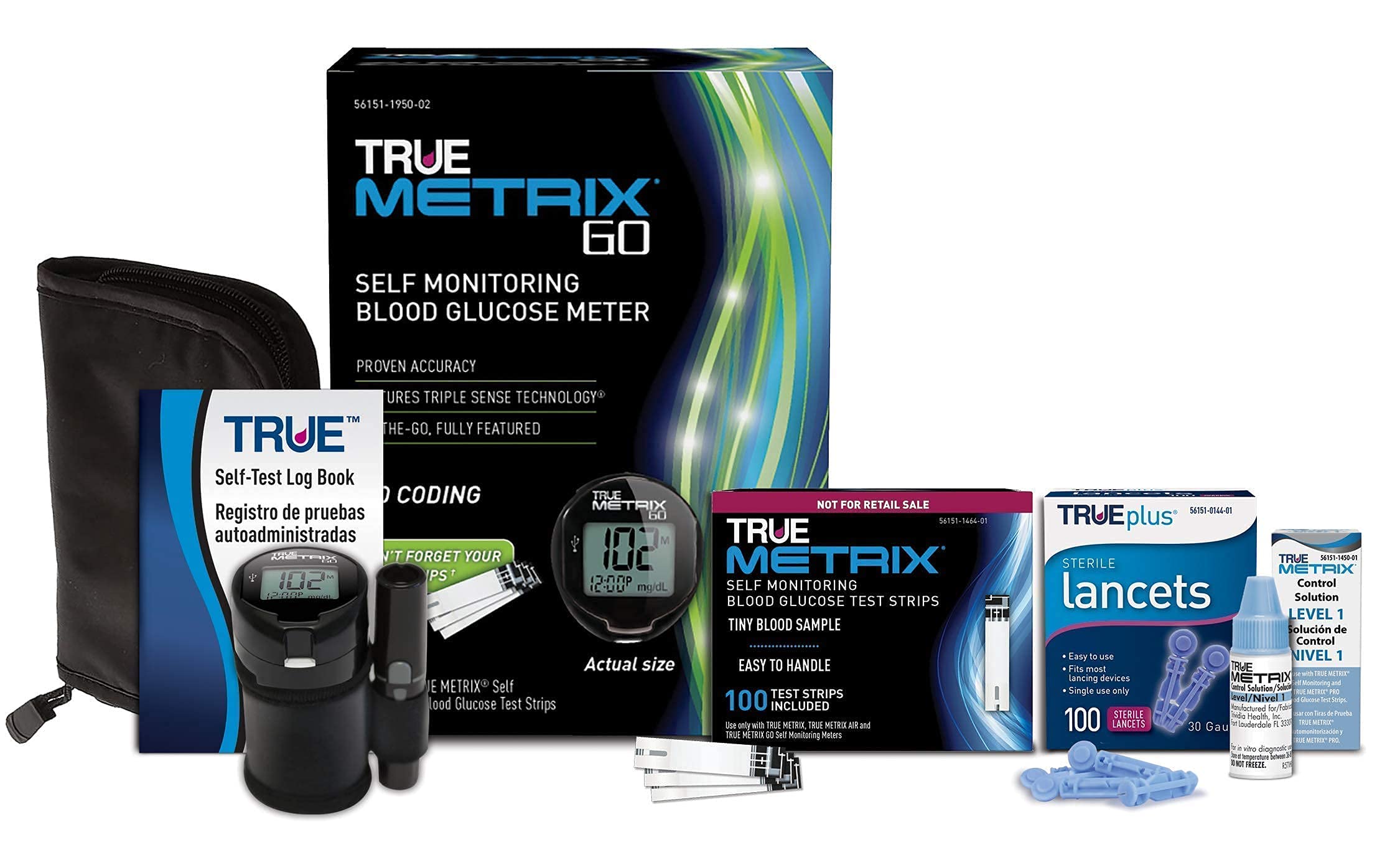 TRUE METRIX® GO Starter Kit with TRUE METRIX® Test Strips and TRUEplus® Lancet Bundle