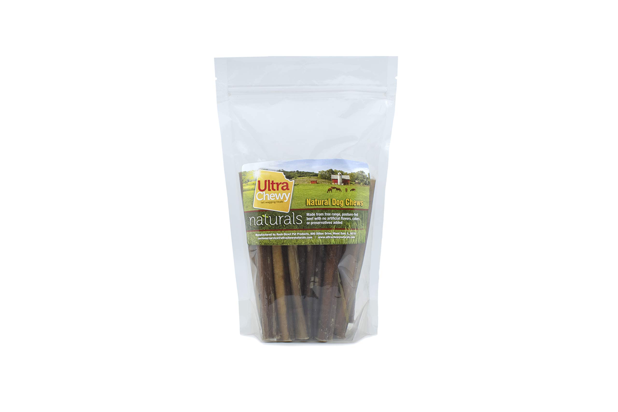 Ultra Chewy 6-Inch Odor Free Bully Stick 25 Pack: Best Bully Sticks for Small to Large Dogs - Top Choice Treats Sticks for a Healthy Chew - Fully Digestible - Rawhide Free