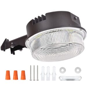 paktonvo led barn light 50w, 5000k daylight 6500lm dusk to dawn led outdoor yard light with photocell,400w mh/hps equiv,etl listed led security area light for farm porch yard street lighting