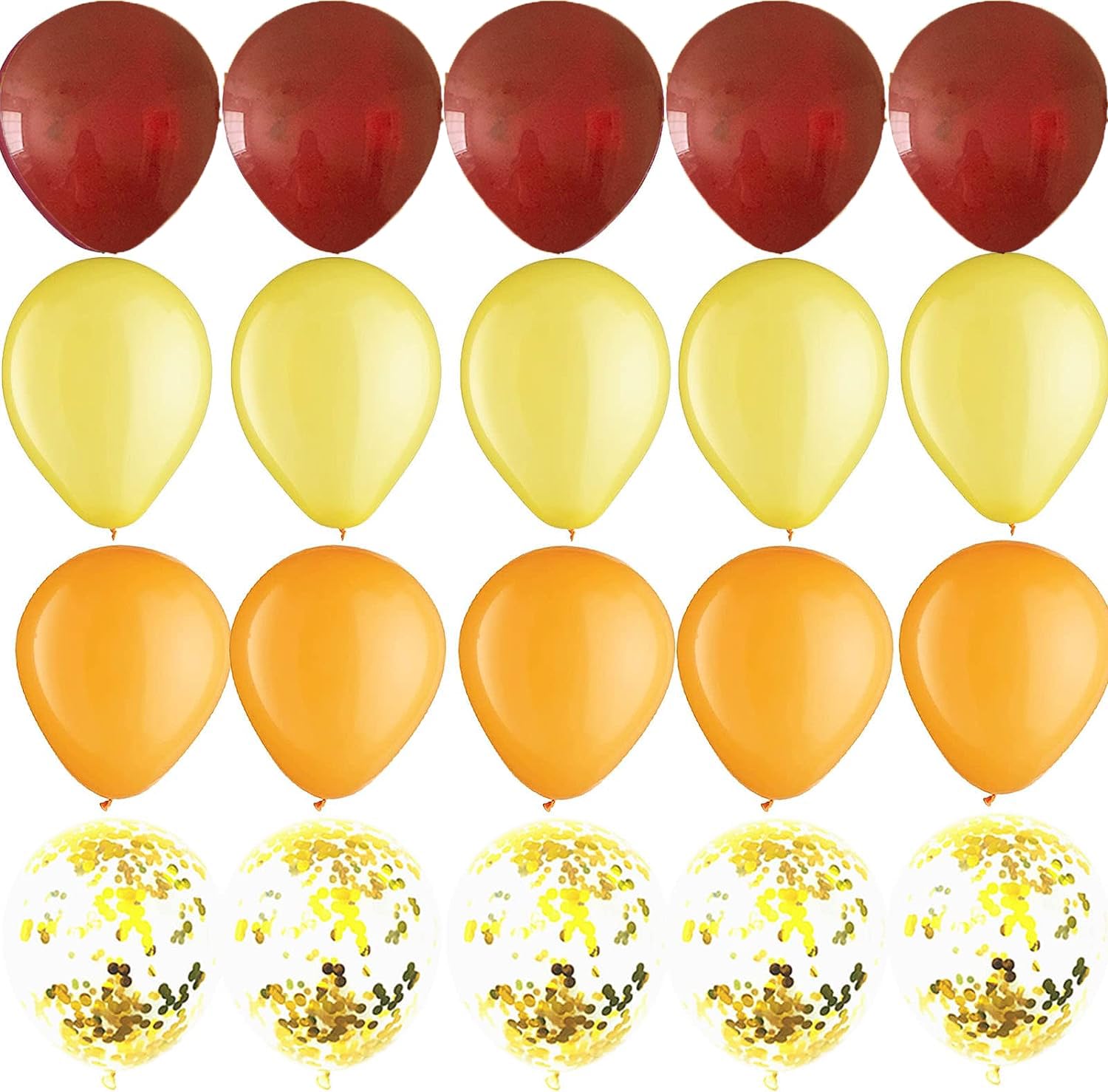 Fall Balloons/Fall Birthday Party Decorations Fall Bridal Shower Decorations/Maroon Orange Thanksgiving Decorations/Fall Weddings/20pcs Balloons Burgundy Orange Yellow Gold