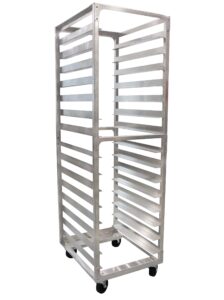 shopcraft 15 pan 4" spacing commercial aluminium bun racks, nsf listed heavy duty speed rack for bakery, restaurant & catering, 15 tier 20.5" x 26" x 70" speed rack with heavy duty plate casters