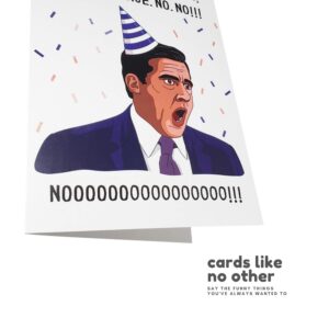 Sleazy Greetings Funny The Office Birthday Cards For Men Women | NOOO Michael Scott Card For Him Her