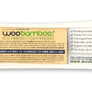 Woobamboo! Eco-Friendly Small Breed Dog and Cat Bamboo Toothbrush (Pack of 2)