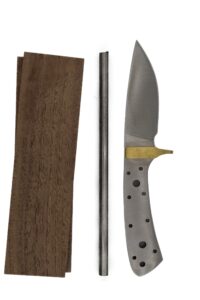 payne bros custom knives the desert drop point skinner knife kit - knife making supplies - premium knife supply (s801 walnut)