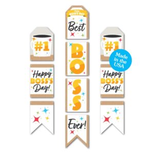 big dot of happiness happy boss’s day - hanging paper door banners - vertical door banners - indoor door banner - paper door banners - wall decoration kit- indoor decorations - party decorations