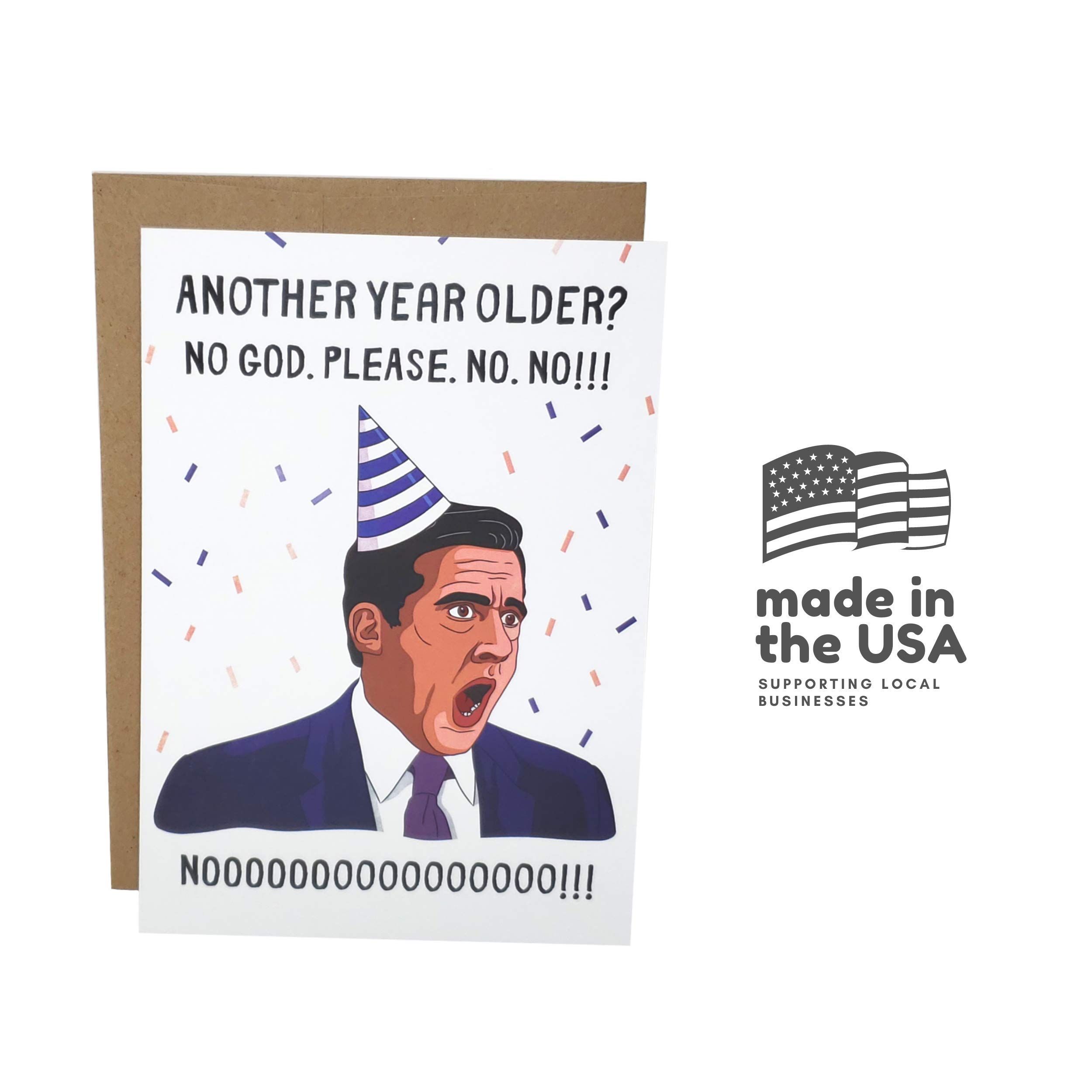 Sleazy Greetings Funny The Office Birthday Cards For Men Women | NOOO Michael Scott Card For Him Her