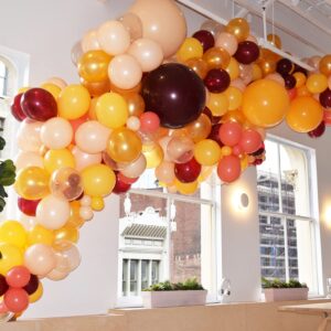 Fall Balloons/Fall Birthday Party Decorations Fall Bridal Shower Decorations/Maroon Orange Thanksgiving Decorations/Fall Weddings/20pcs Balloons Burgundy Orange Yellow Gold