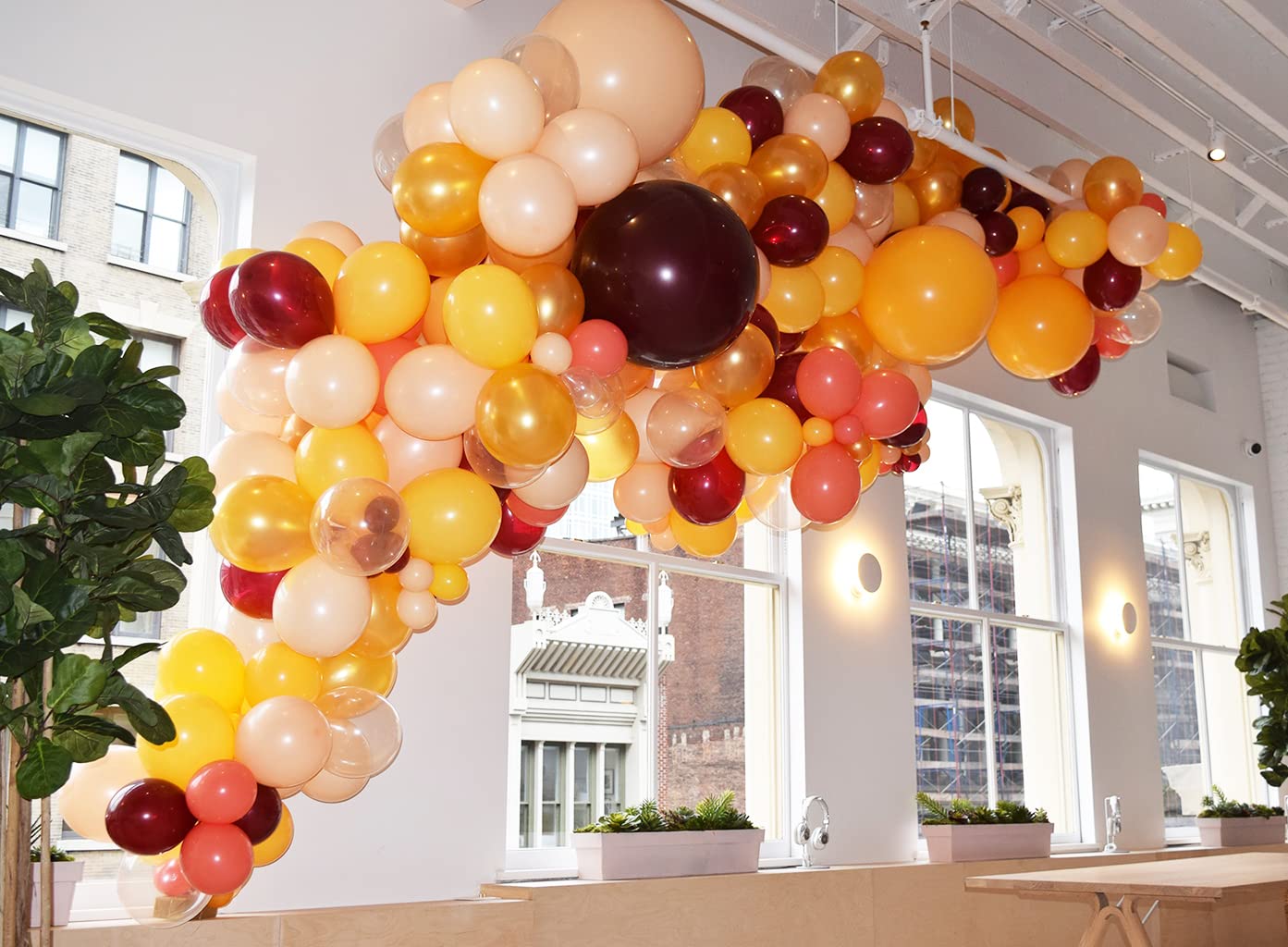 Fall Balloons/Fall Birthday Party Decorations Fall Bridal Shower Decorations/Maroon Orange Thanksgiving Decorations/Fall Weddings/20pcs Balloons Burgundy Orange Yellow Gold