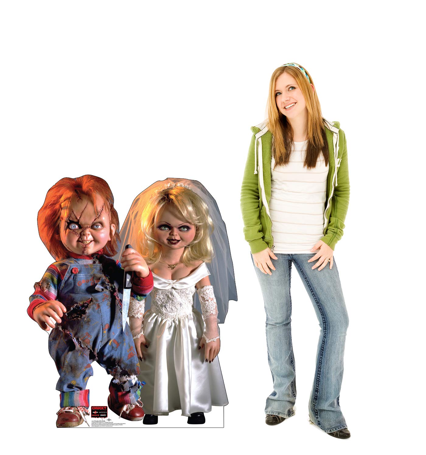 Cardboard People Advanced Graphics Chucky and His Bride Life Size Cardboard Cutout Standup - Bride of Chucky (1998 Film)