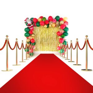 Red Carpet Runner for Party, 2x15ft, 70GSM, Hollywood Red Carpet Roll Out for Special Event, Graduation Party, Glamorous Movie Party Decorations, Red Runway Rug for Wedding, Red Aisle Runner for Prom