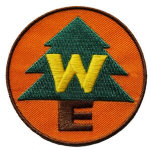 wilderness explorer boy scout camping backpack embroidered iron on patch badge applique adventure nature hiking cartoon jean jacket