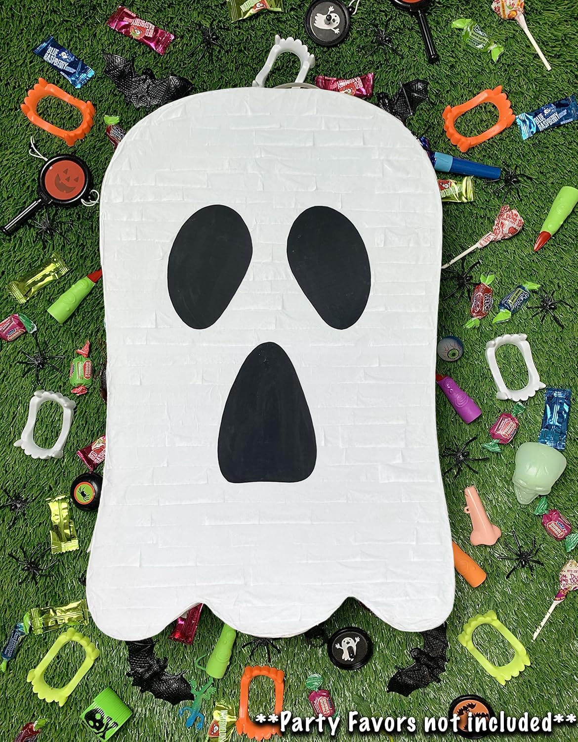 Ghost Halloween Piñata with stick - 17”x10"x 5" Perfect for Halloween Party Decorations, Photo Prop, October Birthday, Funny and Spooky Anniversary - Fits candy/favors: by Get a piñata