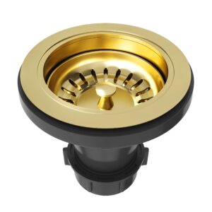 vigo 4 in. kitchen sink strainer in matte brushed gold - vgstrainermg