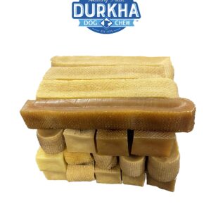 Durkha Bulk Himalayan Cheese Chews. Natural Long Lasting Dog Chew Made from Yak and Cow Milk. Great for Aggressive Chewers | Does Not Stain Carpets or Furniture. (3 Pound, X-Large)