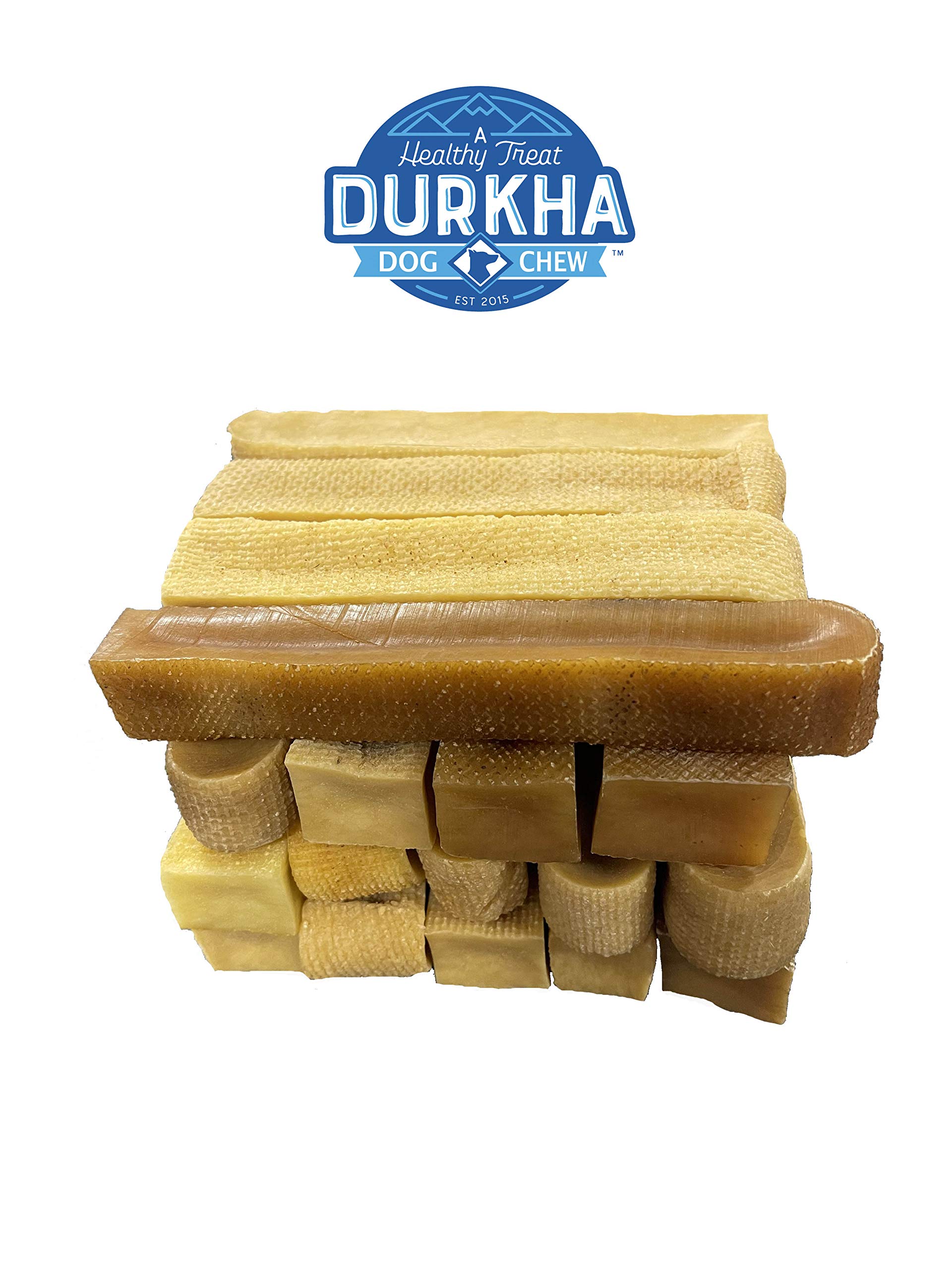 Durkha Bulk Himalayan Cheese Chews. Natural Long Lasting Dog Chew Made from Yak and Cow Milk. Great for Aggressive Chewers | Does Not Stain Carpets or Furniture. (3 Pound, X-Large)