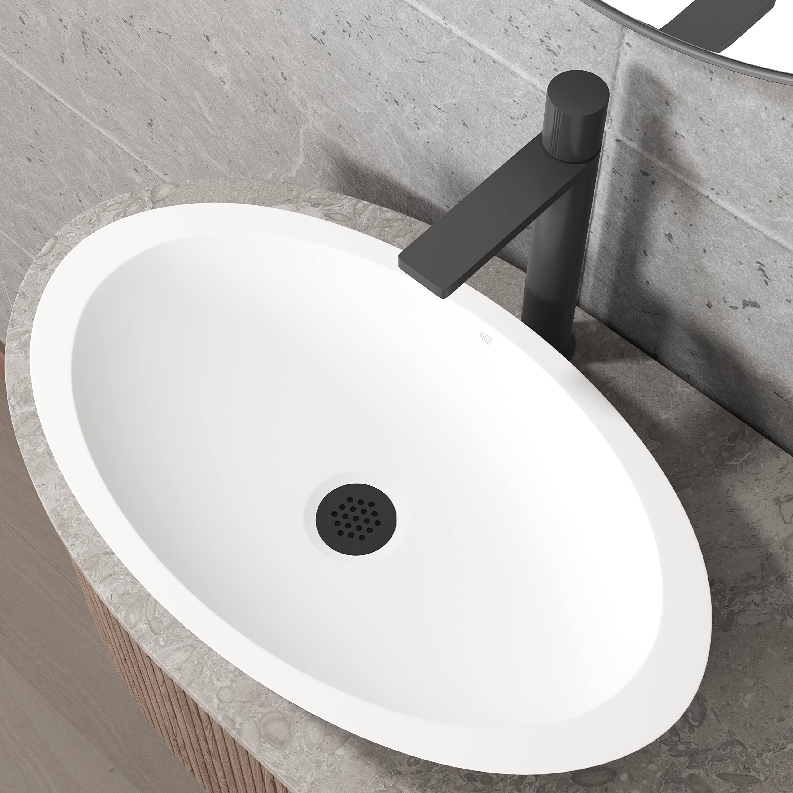 VIGO 1.75 in. Vessel Bathroom Sink Drain in Matte Black - VG07001MB