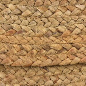 The Knitted Co. 100% Jute Area Rug 8 Feet- Round Natural Fibers- Braided Design Hand Woven Natural Carpet - Home Decor for Living Room Hallways Bedroom (Natural, 8' Round)