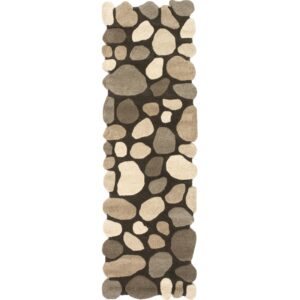 nuLOOM Hand Tufted Pebbles Runner Rug, 2' 6" x 6', Natural