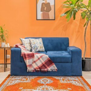 Furnish my Place Bohemian Rug - 7 ft. 8 in. x 11 ft, Rust, Indoor Area Rug with Bordered Design, Jute Backing