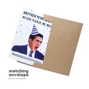 Sleazy Greetings Funny The Office Birthday Cards For Men Women | NOOO Michael Scott Card For Him Her