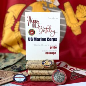 2MyHero - US Marine Corps - Military Happy Birthday Greeting Card With Envelope - 5" x 7" - Marine Corps Birthday