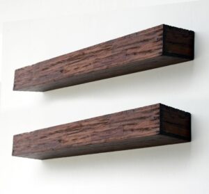 northbeam distressed floating shelves, 24” 2pcs