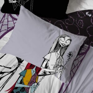 Jay Franco Disney Nightmare Before Christmas Gothic Romance Twin Sheet Set -3 Piece Set Super Soft and Cozy Kids Bedding Features Jack Skellington & Sally - Microfiber Sheets(Official Disney Product)