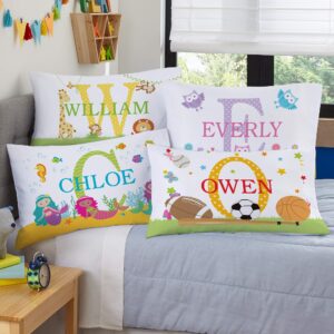 Let's Make Memories My Own Name Pillowcase, Personalized with Name, Polyester, Plush Fleece - Sports