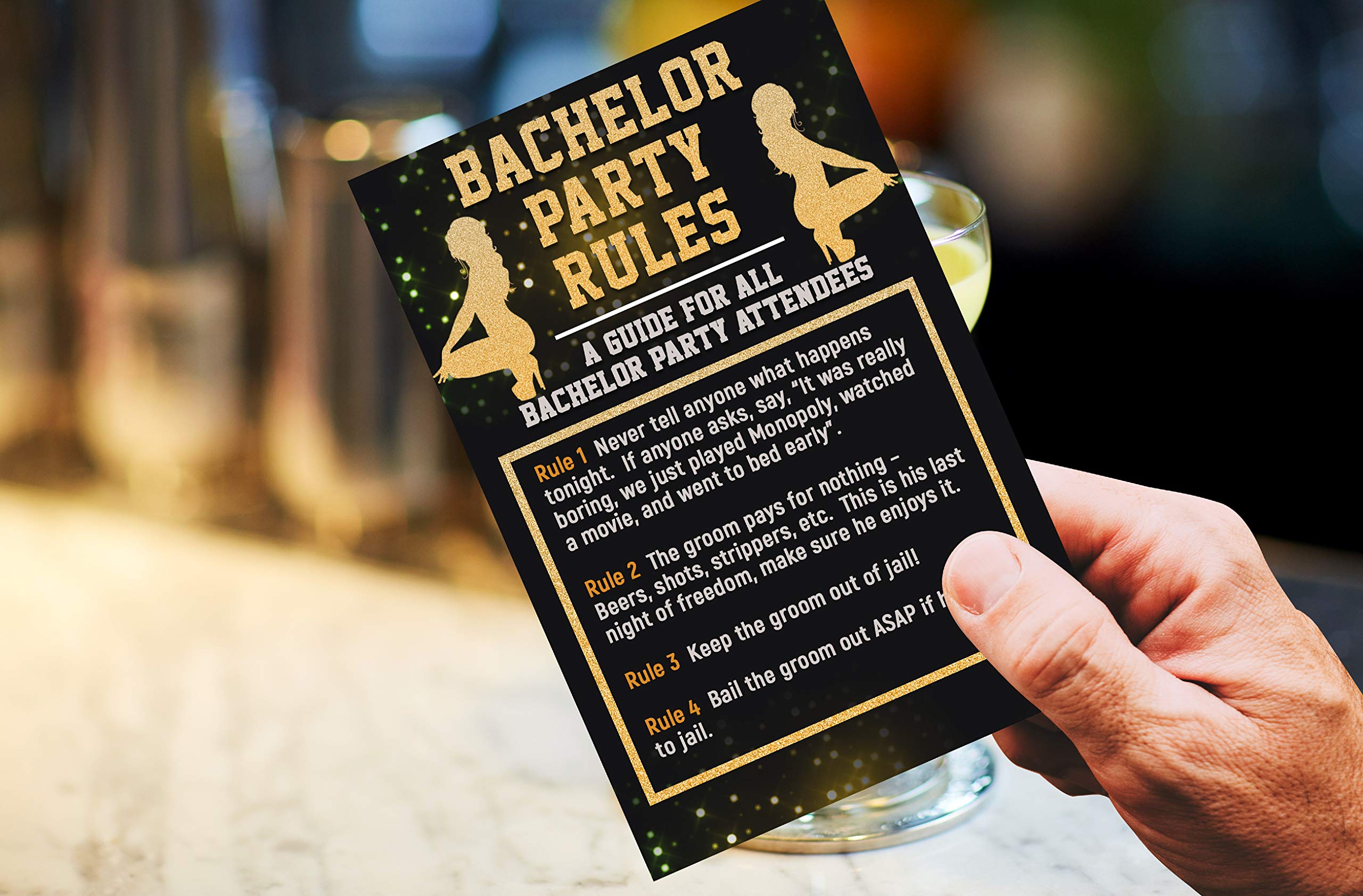 BroSash Funny Bachelor Party Decorations (Gold Bachelor Banner, Bachelor Sash, 16 Funny Party Balloons, and 8 Bachelor Party Rules Cards) 26 Piece Set, Bachelorette Party Supplies Gifts