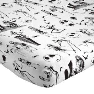 Jay Franco Disney Nightmare Before Christmas Gothic Romance Twin Sheet Set -3 Piece Set Super Soft and Cozy Kids Bedding Features Jack Skellington & Sally - Microfiber Sheets(Official Disney Product)